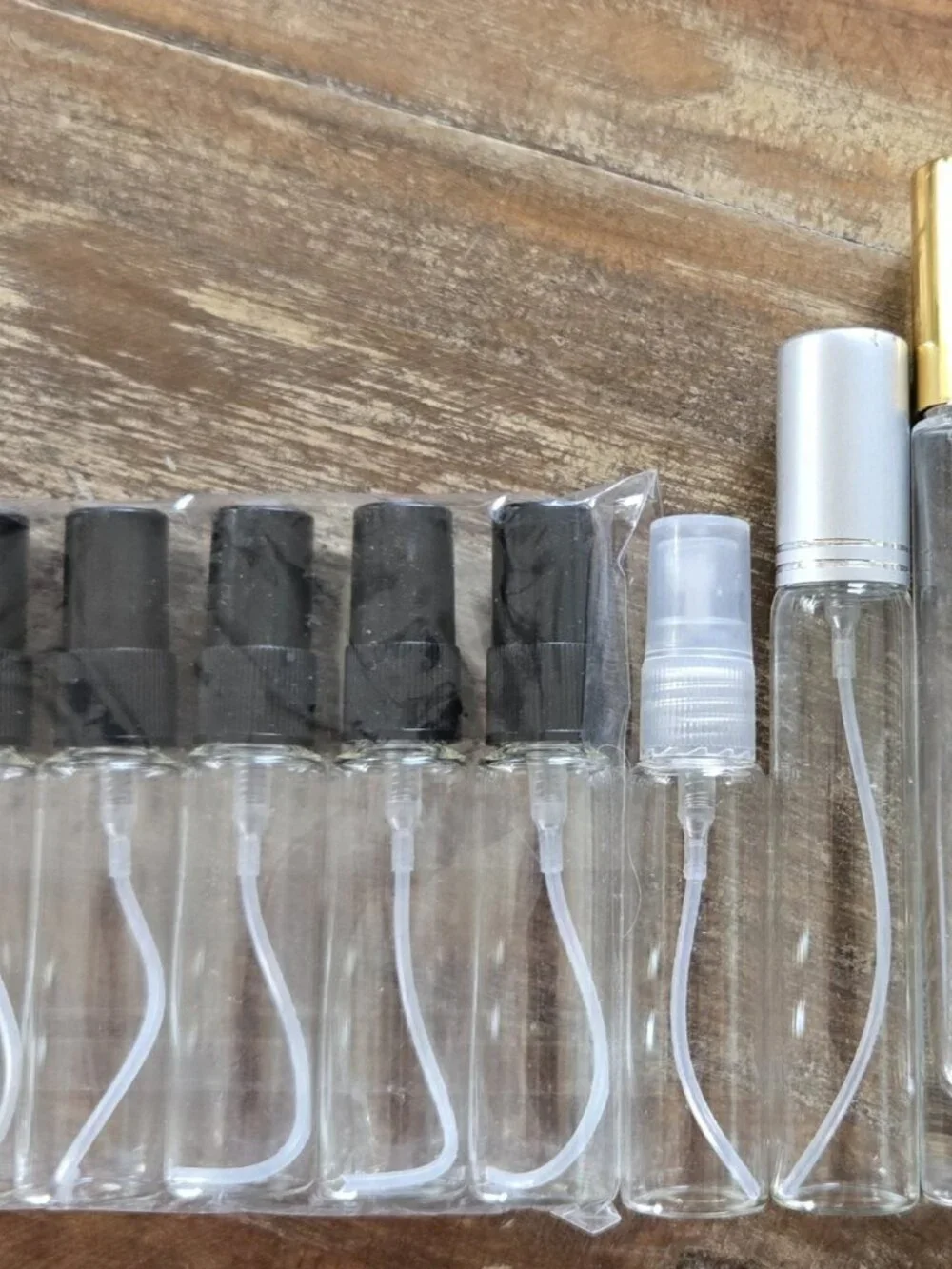 Storage & Organization | 9 Assorted Empty Glass Perfume Spray Atomizer ...